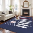 American Flag Washable Rug 5x7 Area Rug for Living Room Bedroom Non ...