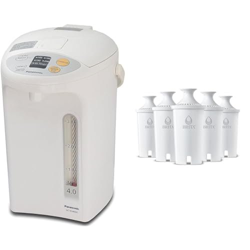 Panasonic NC-EG4000, 4 L, White Electric Thermo Pot, 4.2 quarts & Brita ...