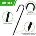 SNYNUXX 12 inch Rebar Stakes J Hook Heavy Duty Galvanized Metal Stakes ...