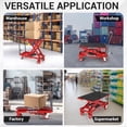 Hydraulic Lift Table Cart 1100 lbs Capacity 32 In Heavy Duty Scissor ...