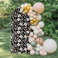 Arch Backdrop 6 Ft, Black White Floral Spandex Stretch Fitted Arch ...