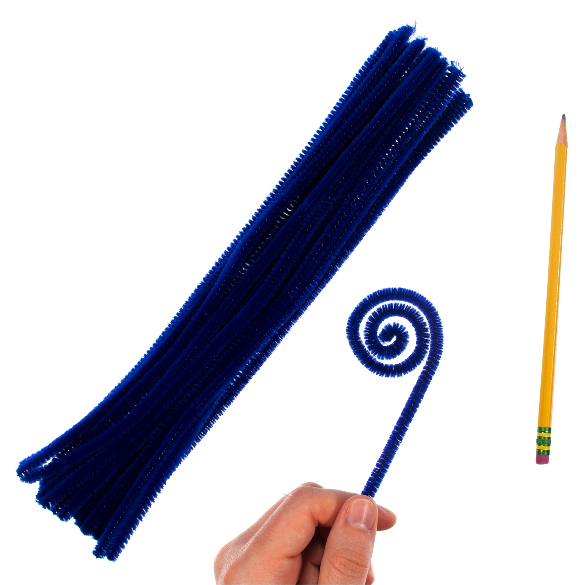 Craft County - Back 2 School - 100 Piece ROYAL BLUE Pipe Cleaner DIY ...