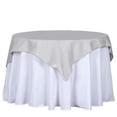 Efavormart 54x54" SILVER Wholesale Linens Seamless Polyester Square ...