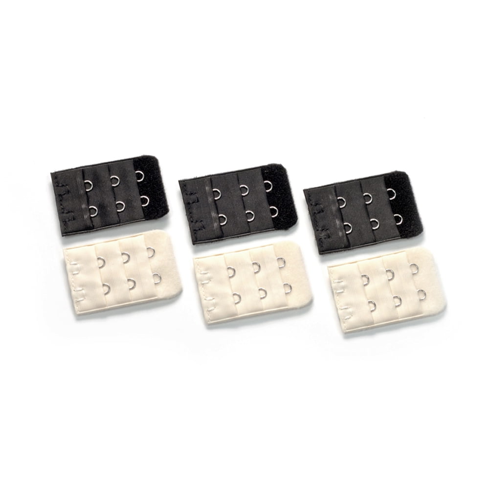 6-pack of Two-hook Bra Extenders - 3 black + 3 beige - Walmart.com