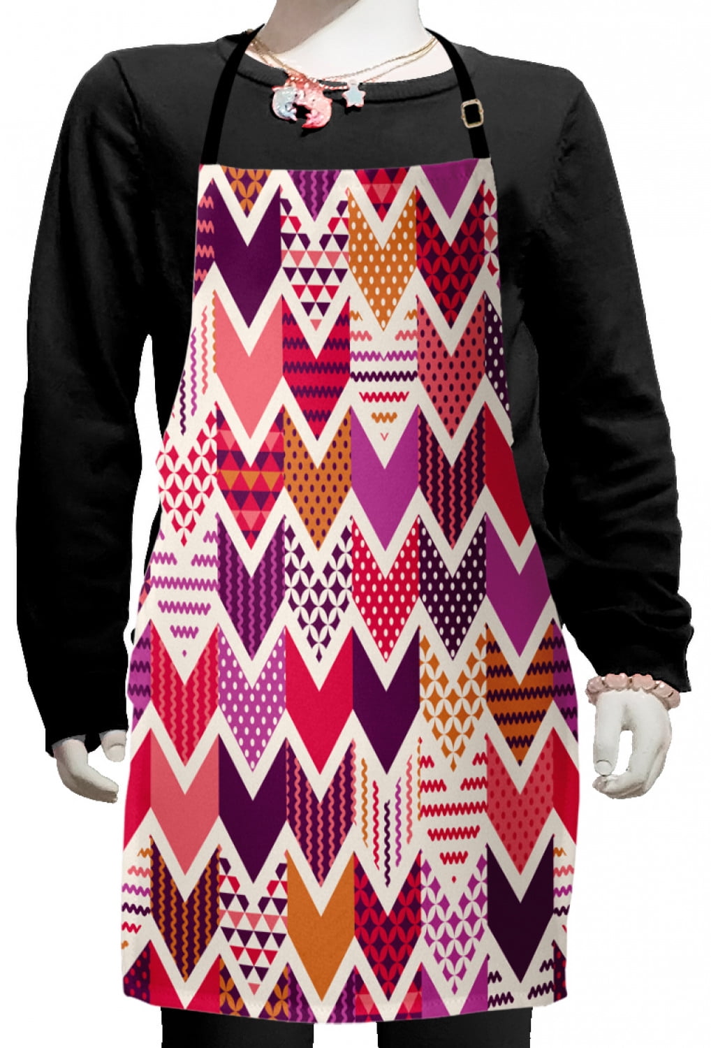 Chevron Kids Apron, Colorful Arrow Motifs Chevron Lines Geometrical ...