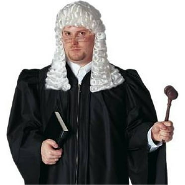 Long White Judge Wig - Walmart.com