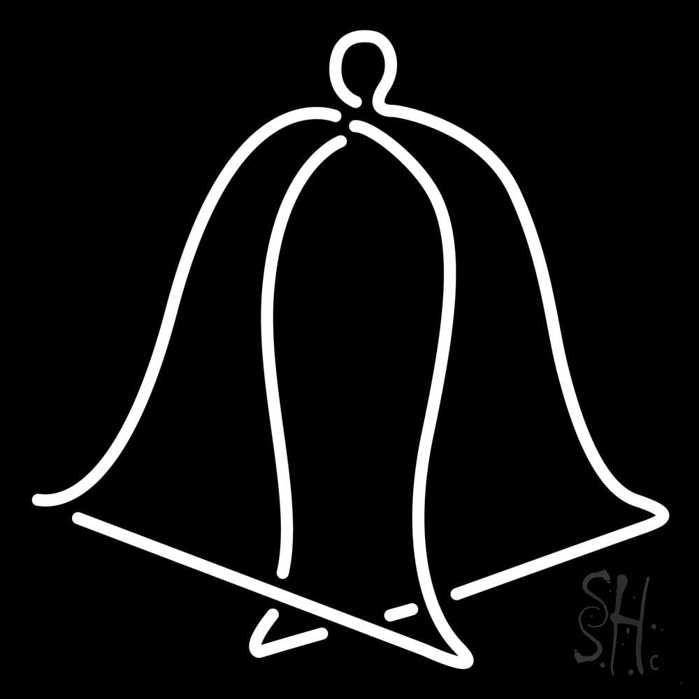 Wedding Bell Logo LED Neon Sign 24" Tall x 24" Wide - inches, Black ...