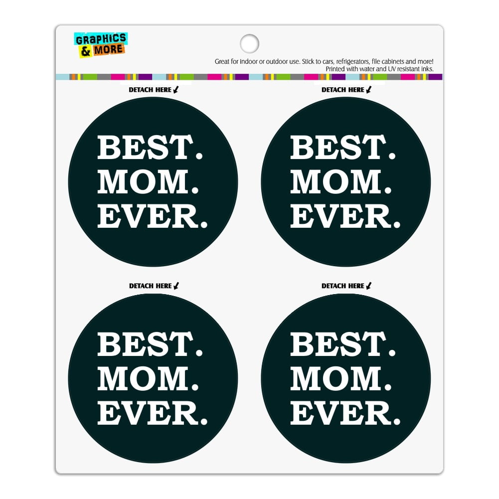 Best Mom Ever Refrigerator Fridge Locker Vinyl Circle Magnet Set ...