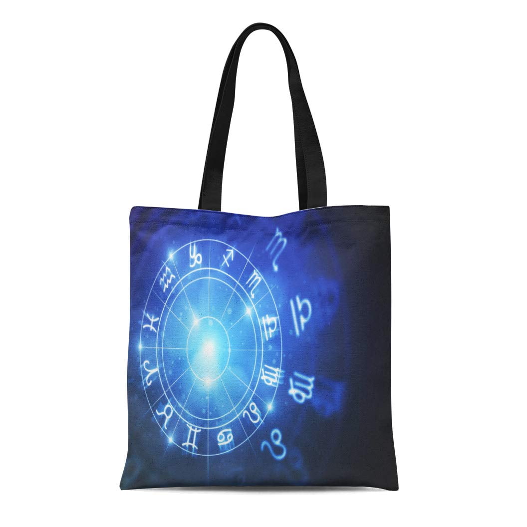 SIDONKU Canvas Tote Bag Signs Creative Glowing Astrologic Zodiac ...