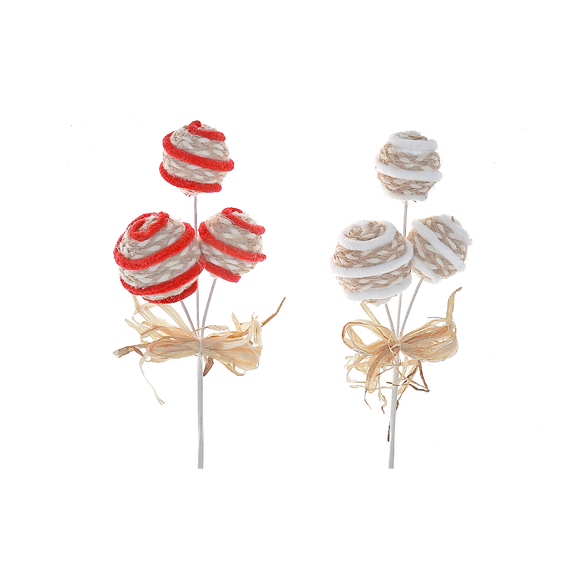 Click here for Ih Casadécor Striped Triple Ornament Pick (Asstd)... prices