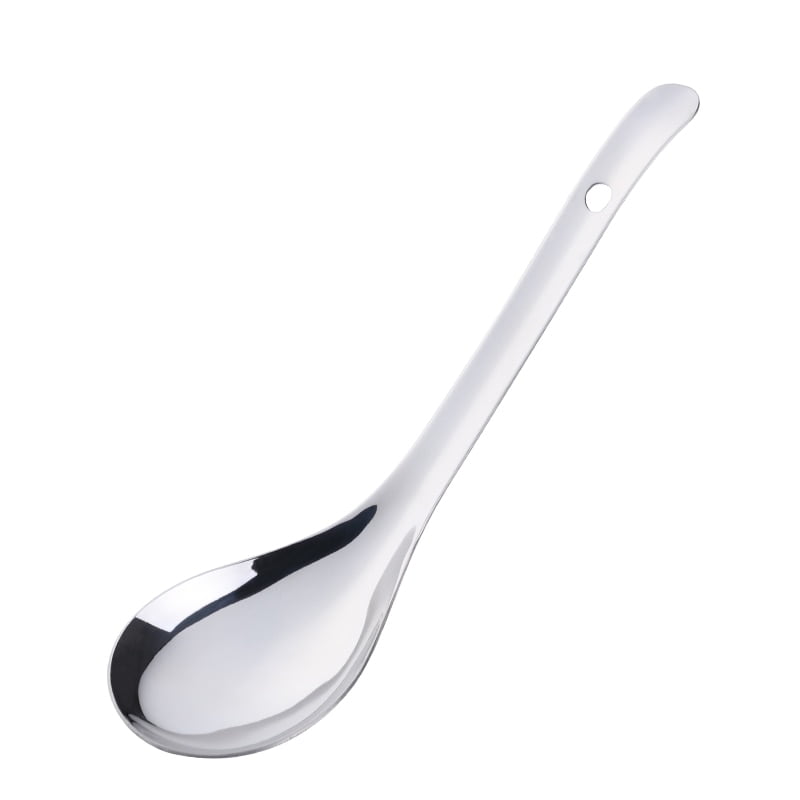Large Rice Serving Spoon Stainless Steel Long Handle Soup Spoons Golden ...