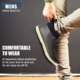 NORTY Mens Ankle Rain Boots Adult Male Rubber Waterproof 6" Runs 1-2 ...