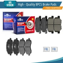 YXPCARS 8PCS Brake Pads(D1107A+D1108), Front & Rear Ceramic Pads Set ...
