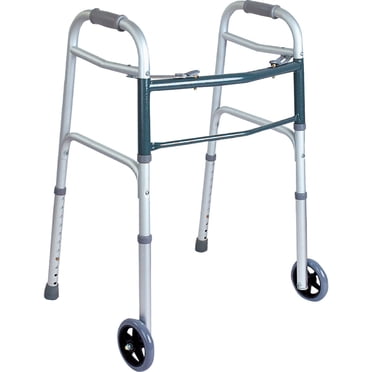 Medline Deluxe Two-Button Folding Walker - Walmart.com