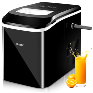 LHRIVER Portable Compact Self-cleaning Ice Maker With Handle and Ice ...