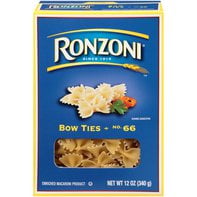 Ronzoni Bow Ties Pasta 12 oz box (Pack of 8) - Walmart.com