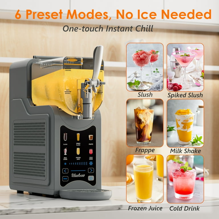 Auto Clean Slushie Maker Slushie Machine For Home - 88oz Frozen Drink ...