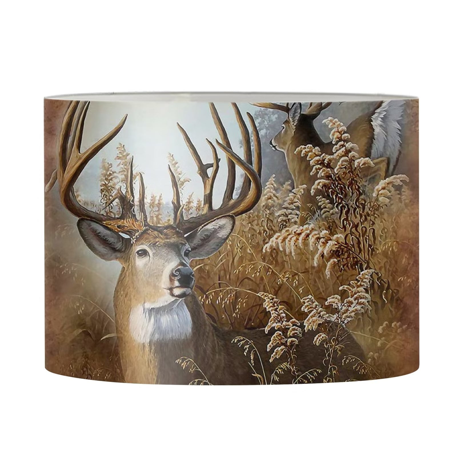 NETILGEN Camo Deer Hunting Lamp Shade Nordic style Modern Round Fabric ...