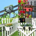 Heavy Duty Adjustable Planter Box Brackets for Deck Railings, Anti-Rust ...