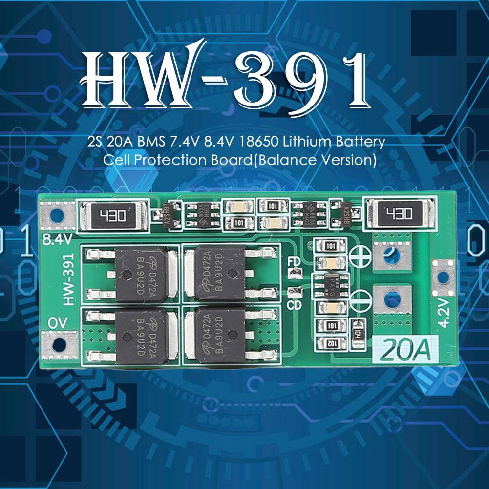 Placa de protección de celda de batería de litio 2S 20A BMS 7.4V 8.4V ...
