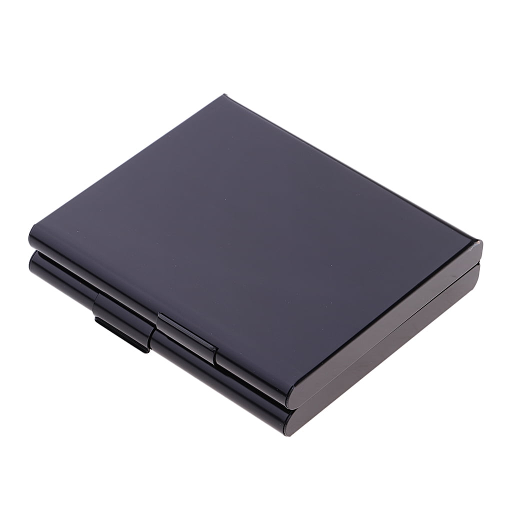 Case Metal Box Holder Aluminum Case Double Side Water C Black - Walmart.com