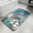 Area Rug Indoor Outdoor 47.2"x63", Turquoise Grey Absorbent Non Slip ...