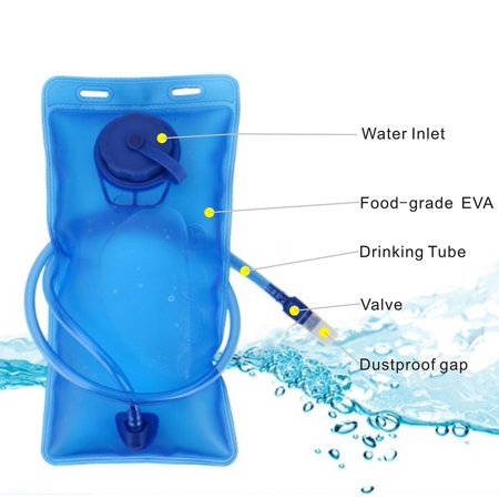 Hydration Bladder, Portable 2 Liter Hydration Bladder Hydration Backpacks Hydration Packs For ...