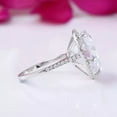 6.71 Ct White Moissanite Heart Solitaire Ring - 925 Sterling Silver ...