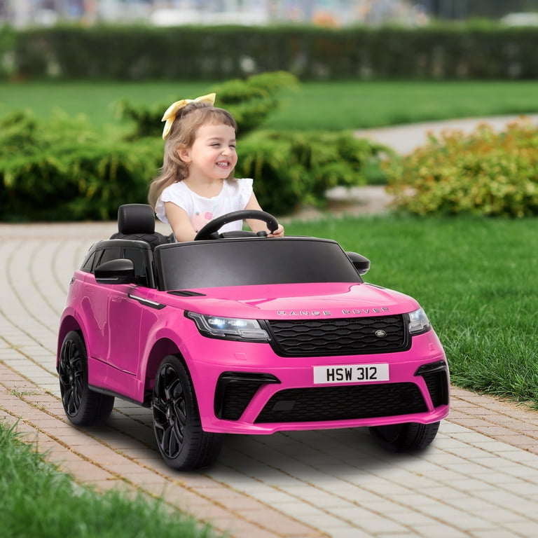 Free Shipping TOBBI 12V Range Rover Velar Licensed Kids Ride on Car with Remote Control Age 3 6 Toddlers Toy Pink Walmart