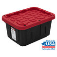 Hyper Tough Small Storage Bin, 5 Gallon Plastic Storage Container with ...