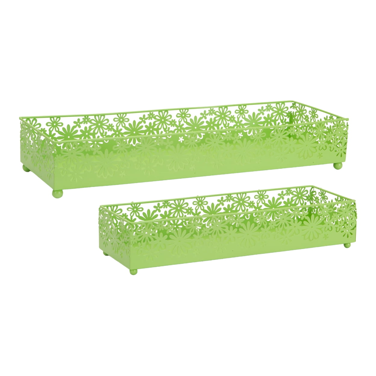 Daisy Trays (Set Of 4) 13.5", 17.5"L Metal - Walmart.com