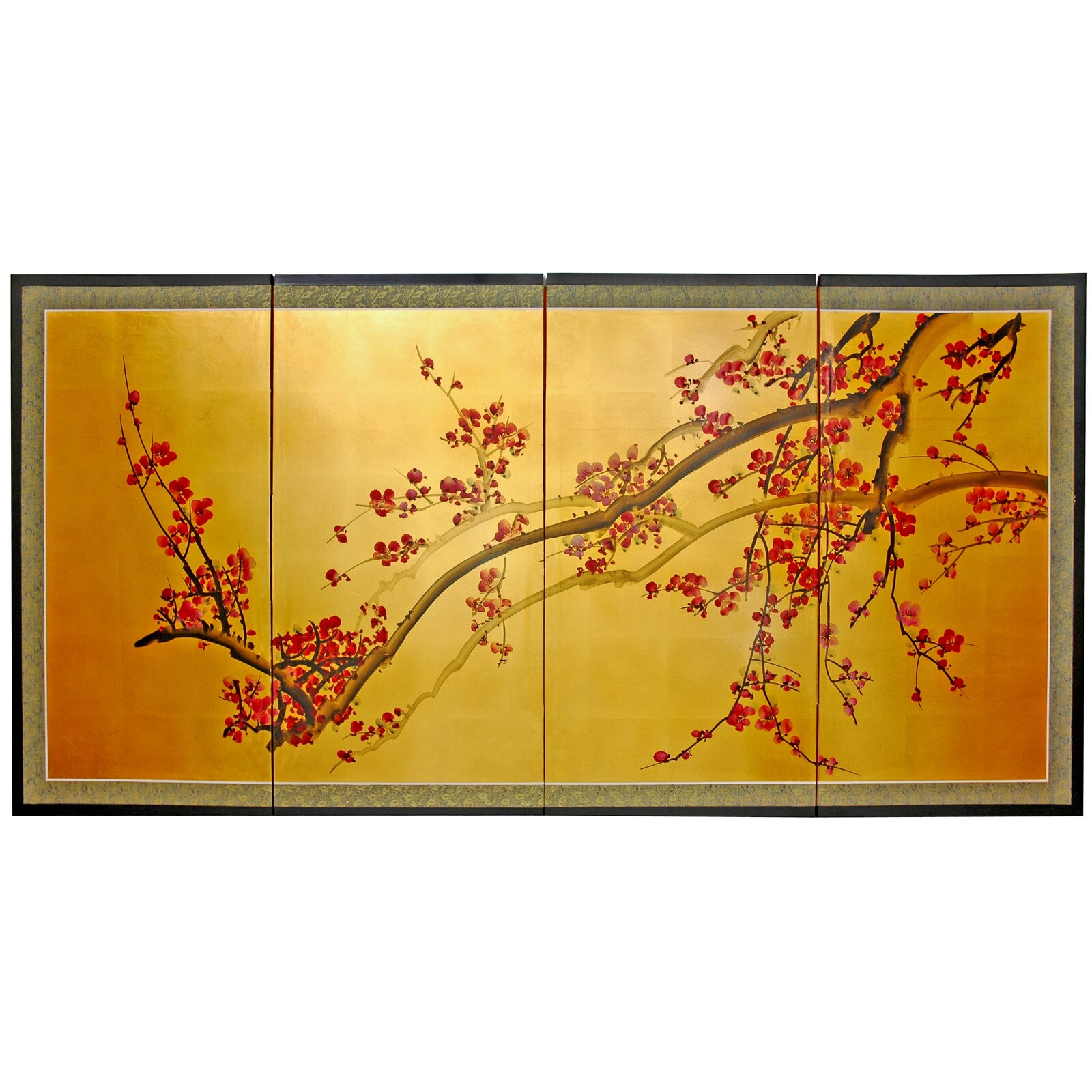 Avni 4 Panel Solid Wood Folding Room Divider Additional Materials avni-4-panel-solid-wood-folding-room-divider-additional-materials
