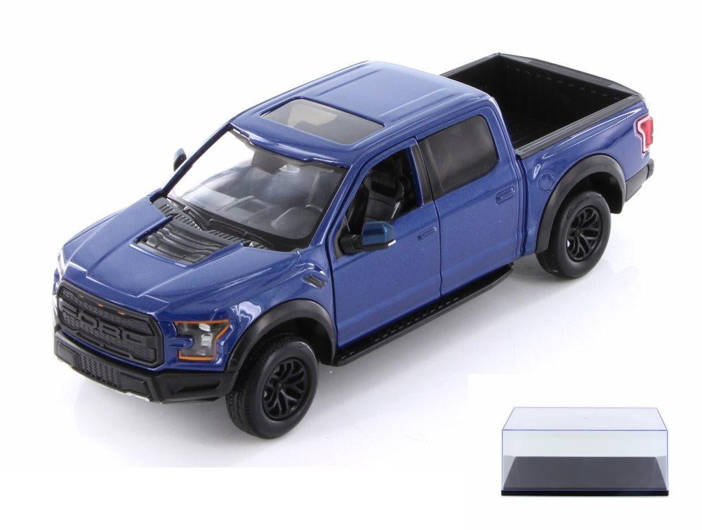 Diecast Car & Display Case Package - 2017 Ford F-150 Raptor, Blue ...