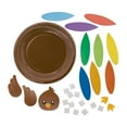 Fun Express Thanksgiving Turkey Paper Plate Rocker Craft Kit - Makes 12 ...