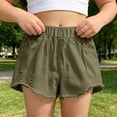 Angala Girls Shorts Solid Cut-Off Shorts Elastic Waist Summer ...