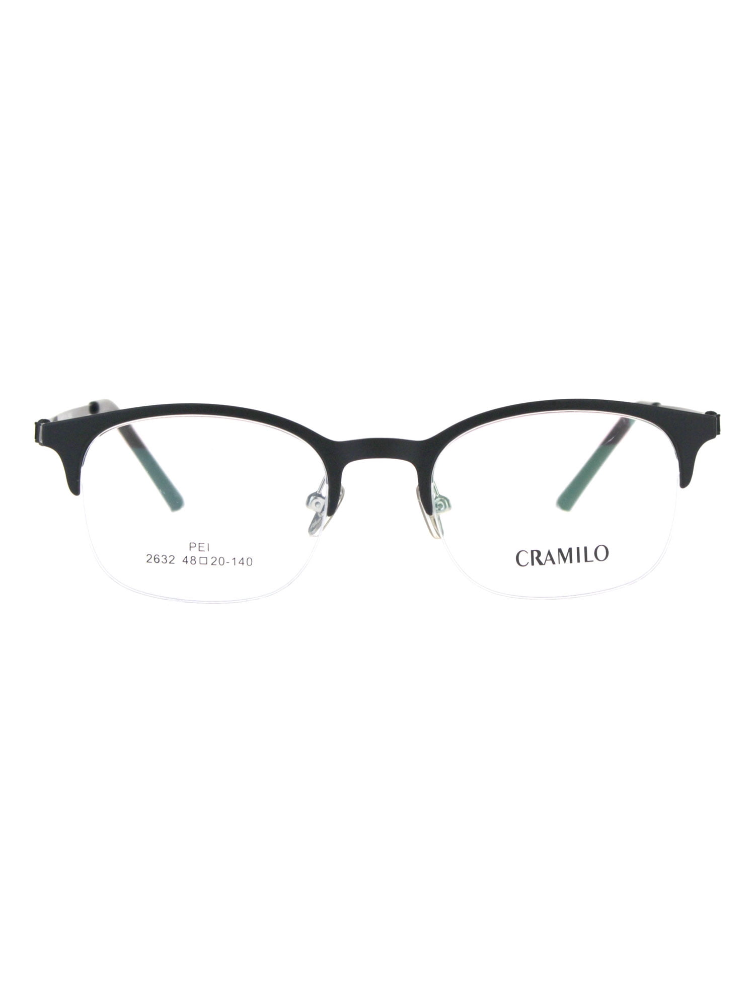 Optical Quality Narrow Half Horn Rim Rectangular Eyeglasses Frame Matte ...