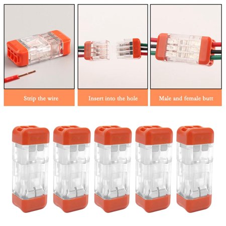 Compact Splicing Wire Connector Assortment 5x Lever Wiring Cable ...