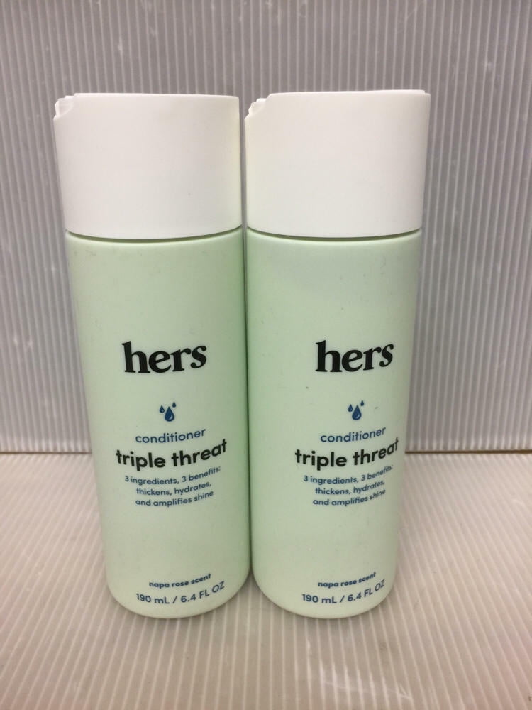hers triple threat hydrating conditioner for damaged hair 2 pack, 6.4oz ...