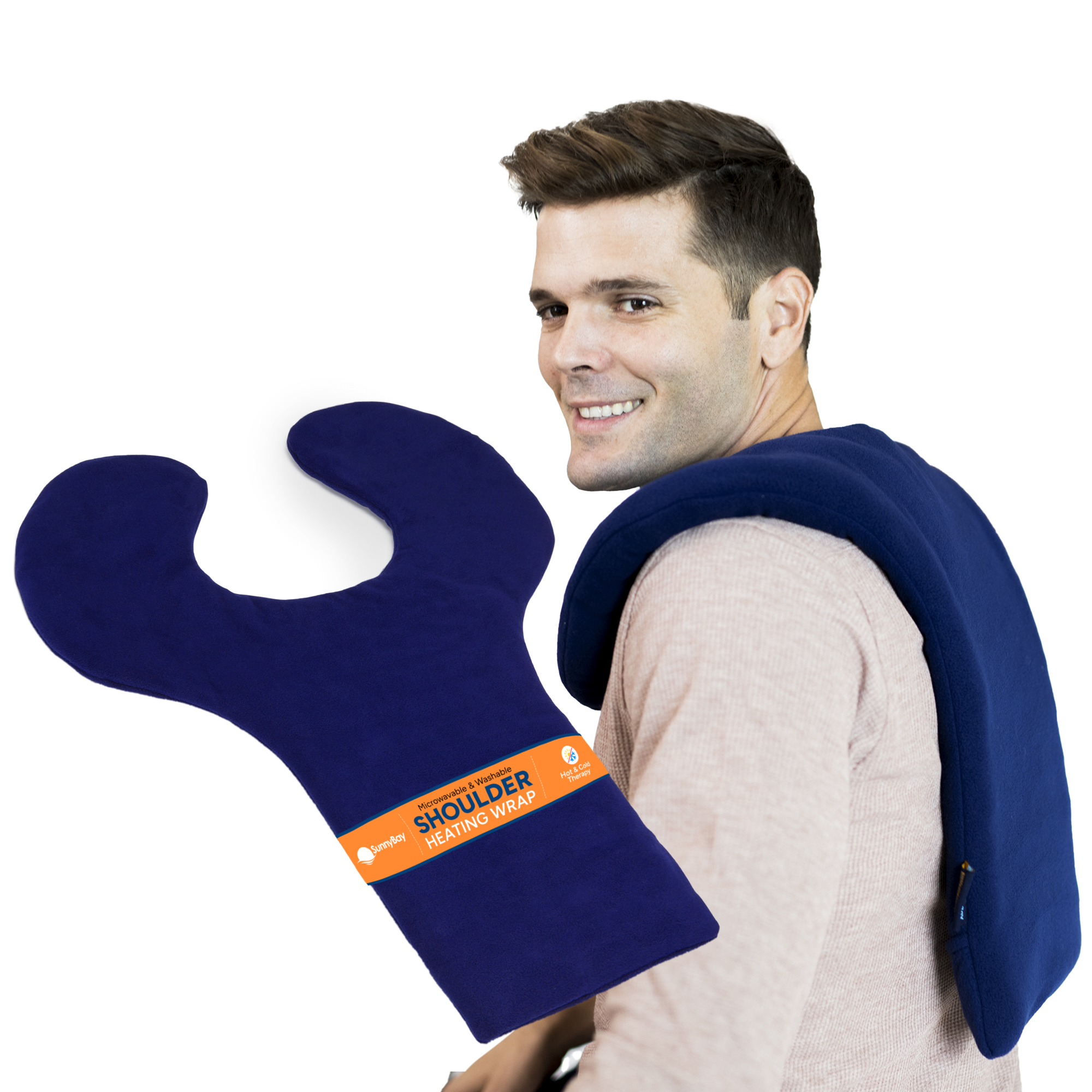 SunnyBay Shoulder and Upper Back Heating Pad, Microwavable Cold or ...
