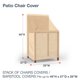Budge 49" Nutmeg Patio Stacked Chair/Barstool Cover, All-Seasons ...