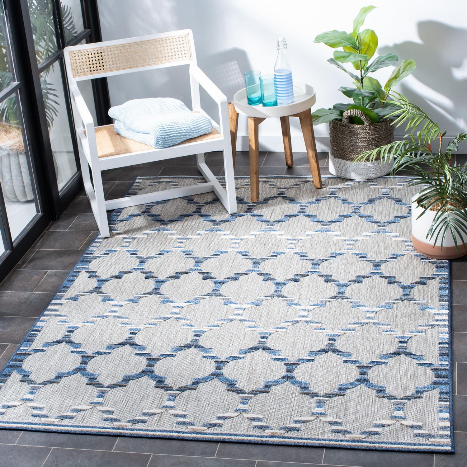 Click here for Safavieh Cabana Rorie Geometric Outdoor Area Rug 5... prices