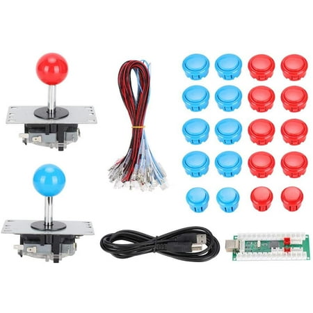 DIY Arcade Game Button and Joystick Controller Kit for Rapsberry Pi and Windows Linux/Android ...
