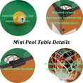 Mini Pool Table 27'' Billiard Game Set With 16 Balls, 2 Cue Sticks ...