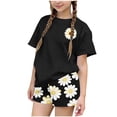 Avtoify Summer Girls Short Sleeve Round-Neck Shirts Print Casual Short ...