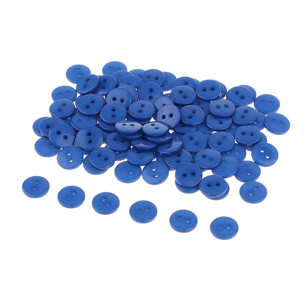 100 Candy color two-Holes Round Resin Button For Sewing Craft Scrapbook ...