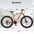 26 Inch Fat Tire Bike, Full 21 Speed Mountain Bike, Dual Disc Brake ...