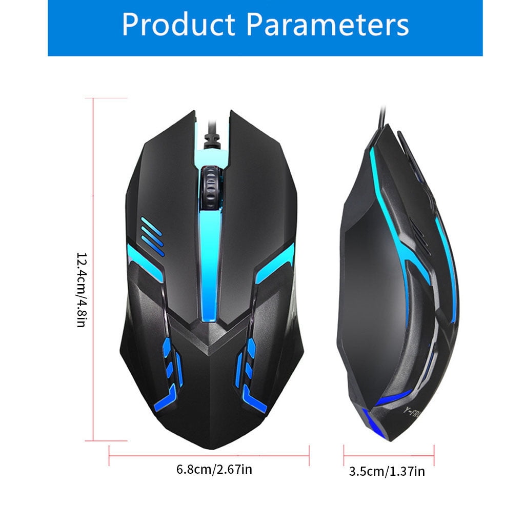 Gaming Mouse Desktop Laptop Notebook Accessories Cool LED Light ...