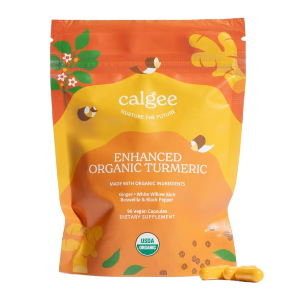 Suplemento de cúrcuma orgánica Calgee, 1.110 mg, 90 cápsulas | Bodega ...