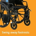 Medline 20" Foldable K4 Wheelchair with Swing Back Desk Length Arms ...
