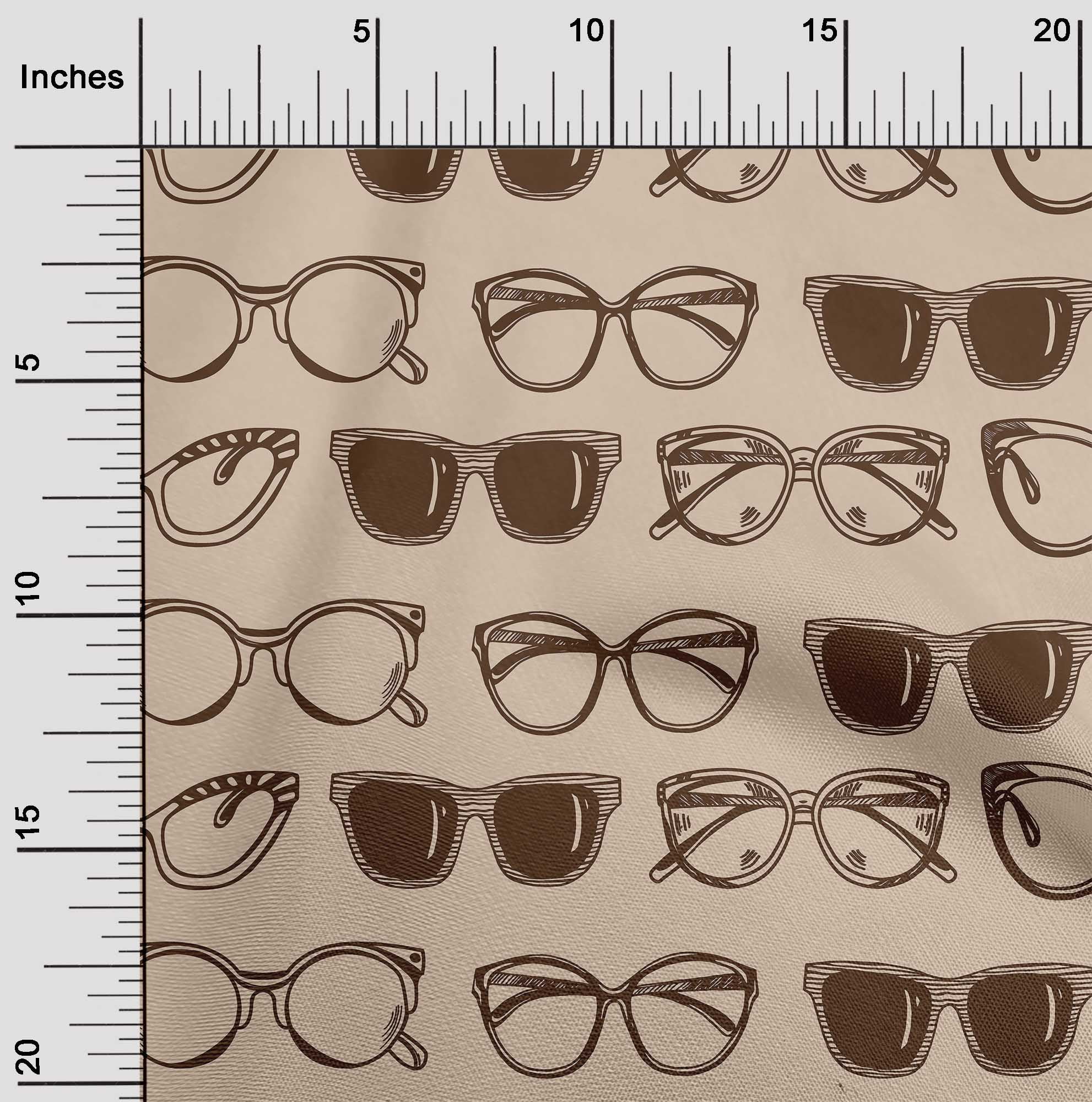 oneOone Viscose Chiffon Tan Fabric Goggles Fashion Sewing Material ...